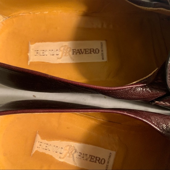 Renzo Favero | Shoes | Renzo Favero Maroon Leather Slip On Loafer Dress ...